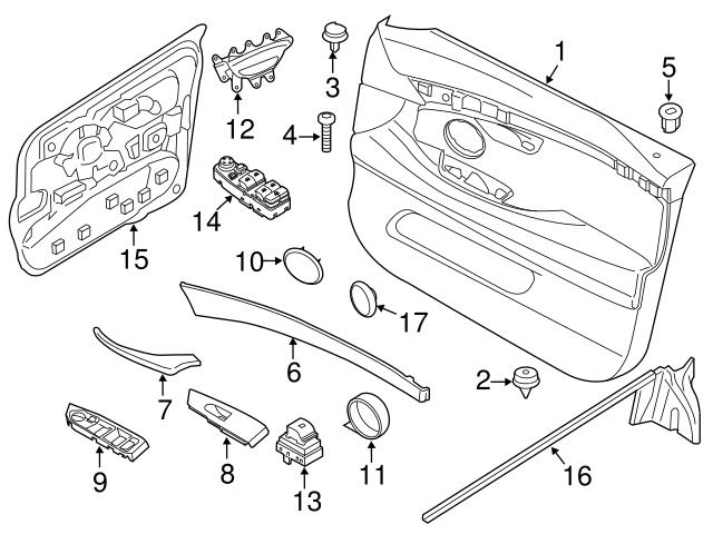 Genuine BMW 61319241955 Power Window Switch; Left - BMW | 61319179913 ...