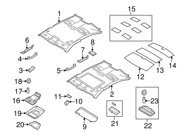 Genuine BMW 61319276231 Overhead Console - BMW | 61319221640 ...