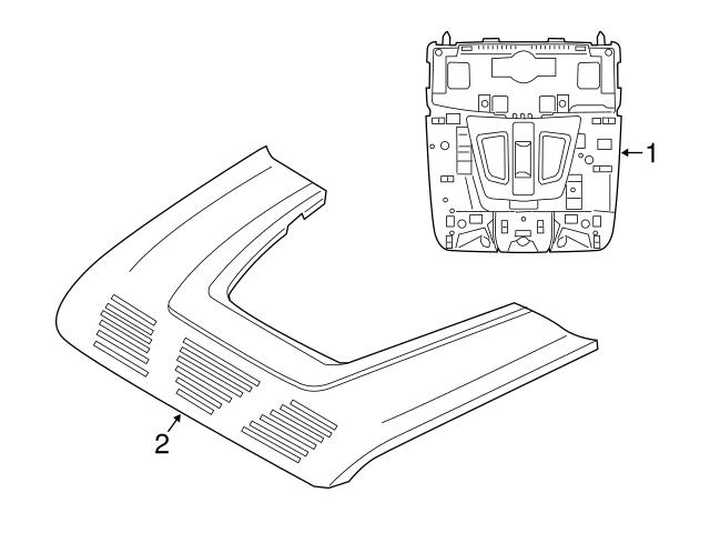 Genuine BMW 61319291976 Overhead Console; Front - BMW