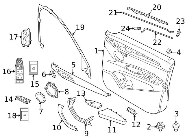 Genuine BMW 61319299447 Liftgate Release Switch; Left - BMW