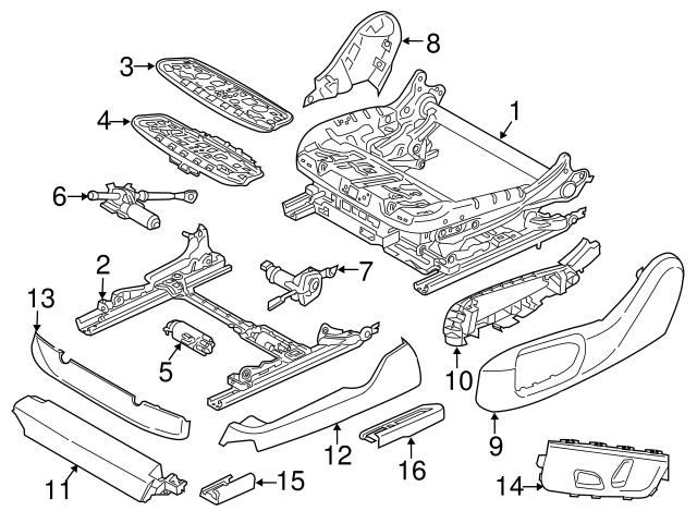 Genuine BMW 61319347451 Power Seat Switch; Left - BMW