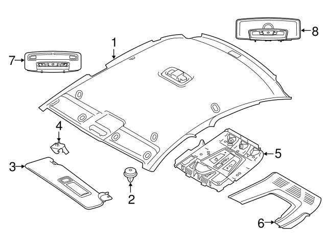 Genuine BMW 61319355396 Dome Light; Front - BMW