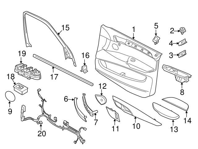 Genuine BMW 61319362116 Power Window Switch; Left - BMW | 61319297349
