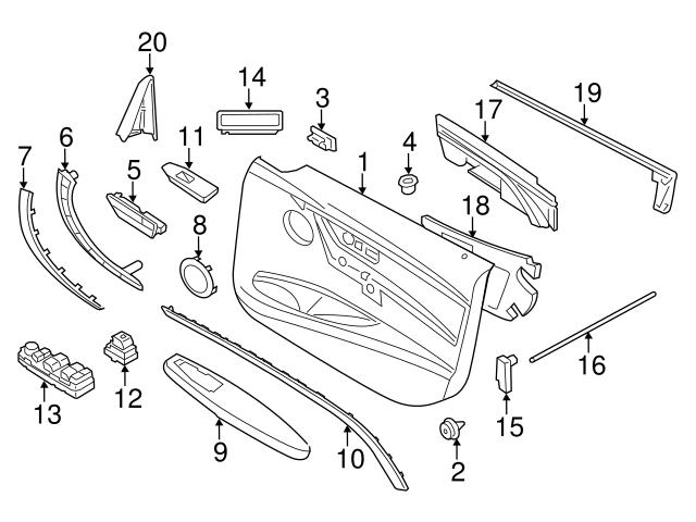 Genuine BMW 61319362132 Power Window Switch; Left - BMW | 61315A3B0D3 ...