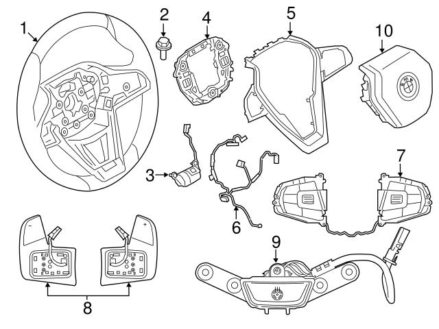 Genuine BMW 61319372496 Steering Wheel Transmission Shift Control ...