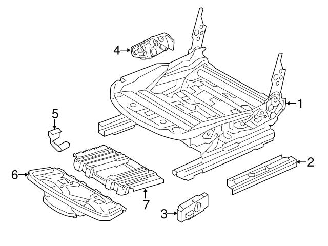 Genuine BMW 61319382443 Power Seat Switch; Left - BMW