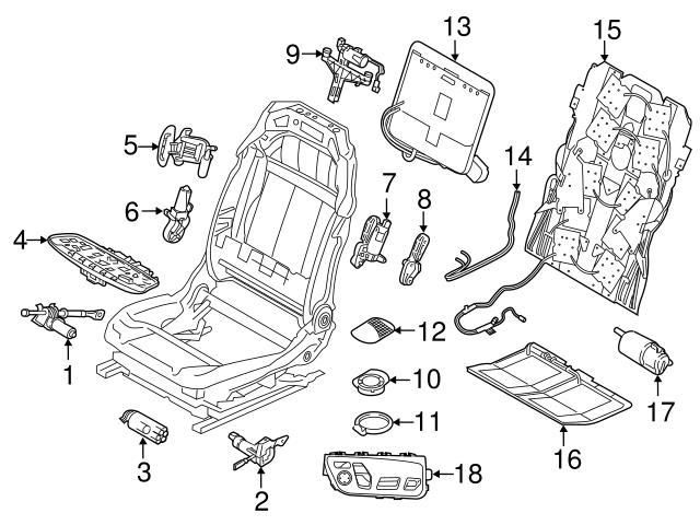 Genuine BMW 61319460181 Seat Switch Panel; Front Left - BMW ...