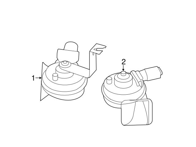 Genuine BMW 61337342947 Air Horn Kit - BMW