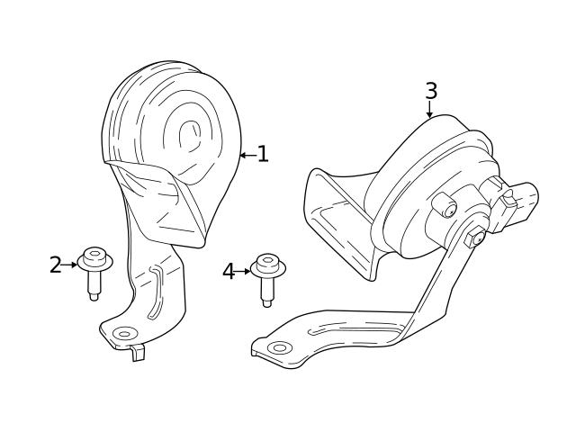 Genuine BMW 61337404429 Horn - BMW