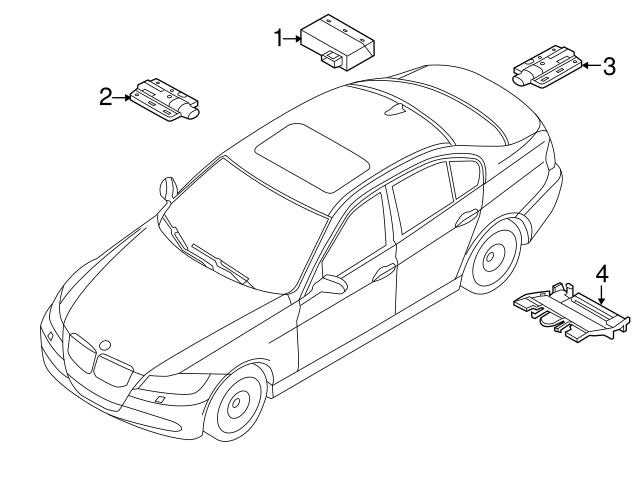 Genuine BMW 61356922212 Keyless Entry Antenna; Rear - BMW