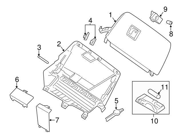 Genuine BMW 61359371804 Glove Box Lock Kit - BMW