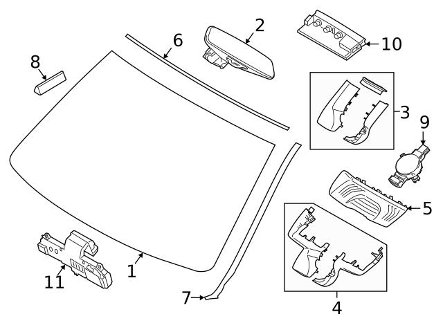 Genuine BMW 61359873608 Rain Sensor; Front - BMW | 61355A61844 ...