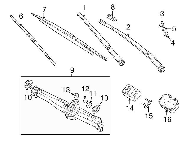 Genuine BMW 61612458347 Wiper Blade Refill Set; Left, Left Front, Right ...
