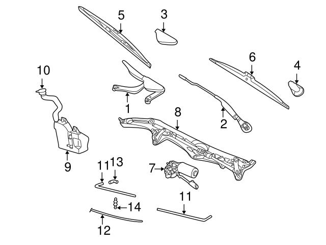 Genuine BMW 61617208691 Wiper Arm; Left - BMW | 61614390505 61617008959 ...