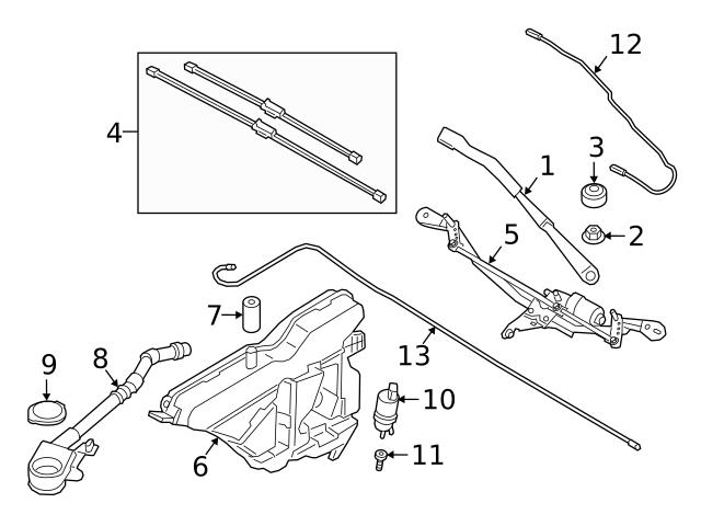 Genuine BMW 61619448919 Wiper Arm; Left - BMW | 61617427896