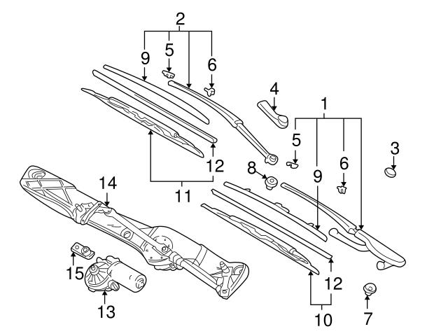 Genuine BMW 61619449965 Wiper Arm; Left | 61618209879