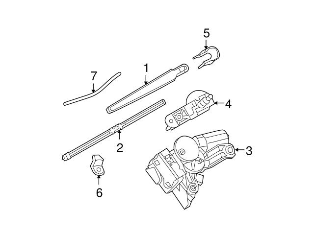 Genuine BMW 61627208602 Back Glass Wiper Motor - BMW | 61627135353 ...