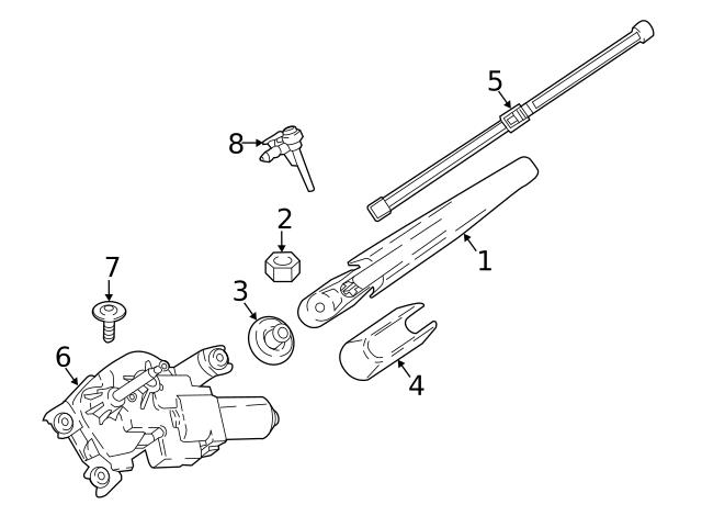 Genuine BMW 61627442095 Back Glass Wiper Arm; Rear - BMW