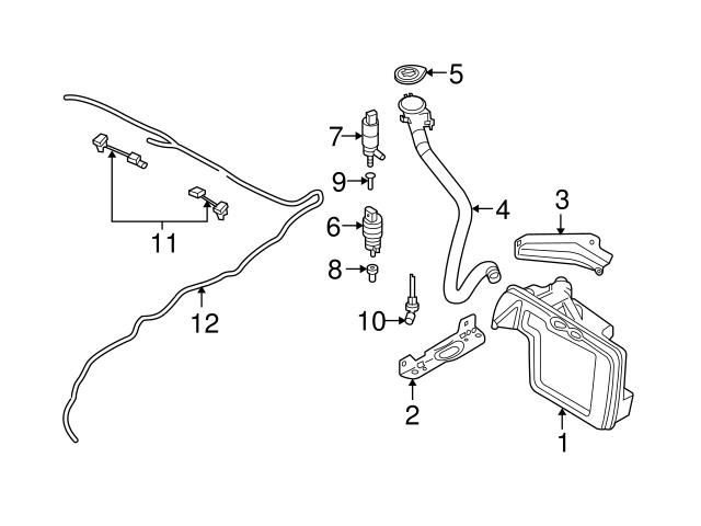 Genuine BMW 61667054447 Windshield Washer Nozzle; Left, Right - BMW ...