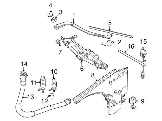 Genuine BMW 61667131299 Windshield Washer Nozzle; Left, Right, Front - BMW