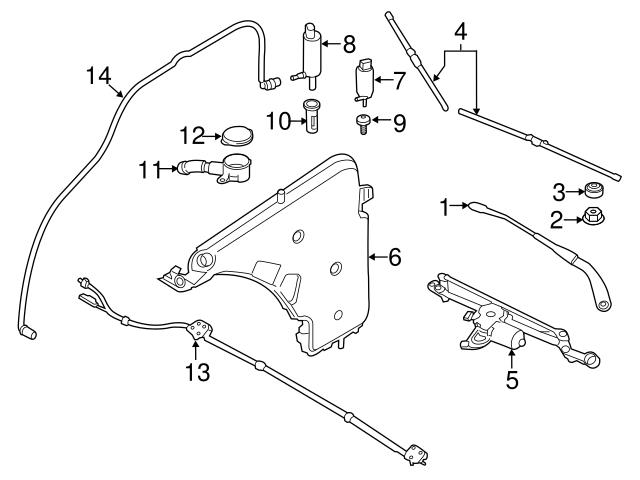 Genuine BMW 61667241676 Windshield Washer Fluid Reservoir - BMW