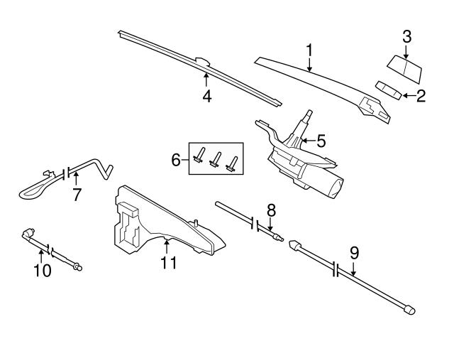 Genuine BMW 61667329178 Liftgate Washer Hose - BMW