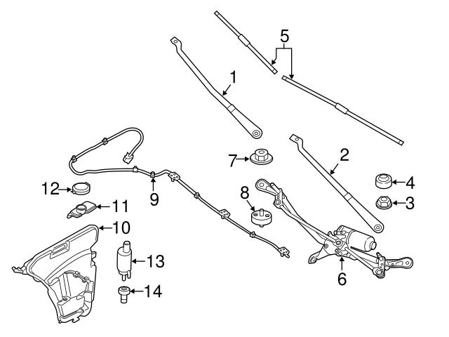 Genuine BMW 61667357373 Windshield Washer Nozzle - BMW