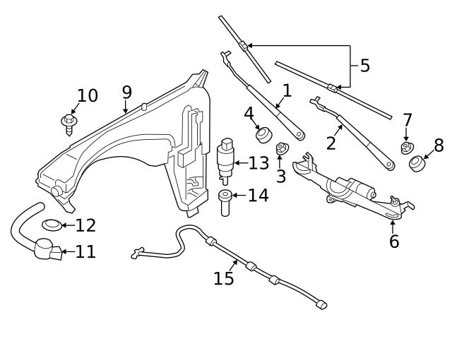 Genuine BMW 61667399024 Windshield Washer Nozzle - BMW