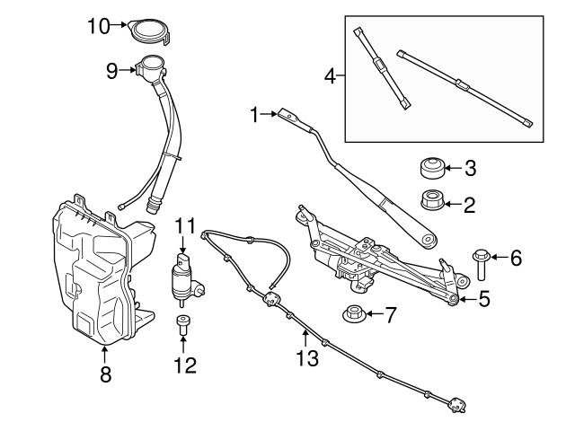 Genuine BMW 61667403904 Windshield Washer Fluid Reservoir - BMW