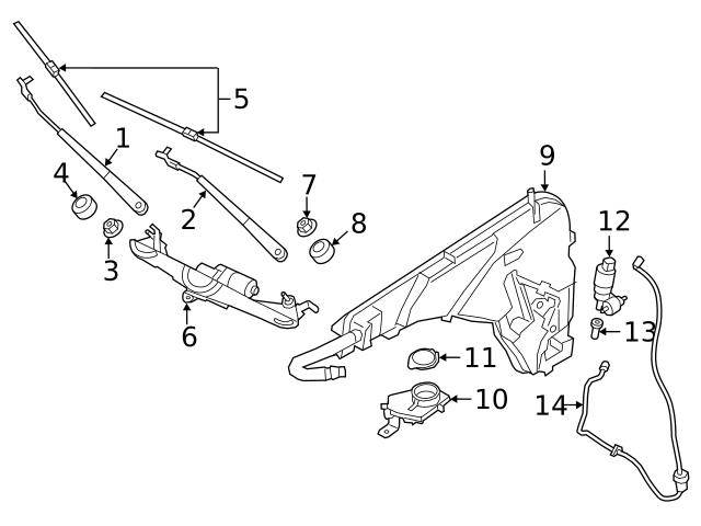 Genuine BMW 61667483866 Windshield Washer Fluid Reservoir - BMW