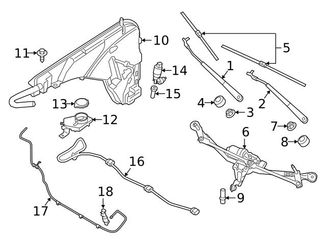 Genuine BMW 61667483867 Windshield Washer Fluid Reservoir - BMW