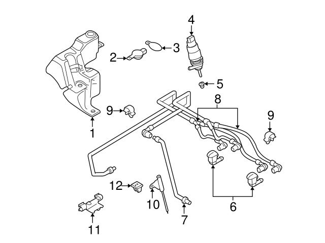Genuine BMW 61668361443 Windshield Washer Fluid Reservoir - BMW
