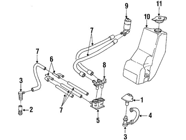 Genuine BMW 61671384961 Headlight Washer Nozzle; Left - BMW