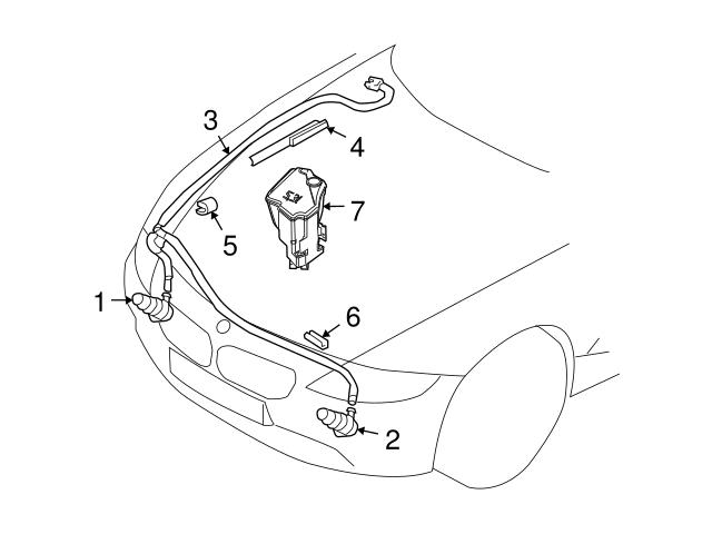 Genuine BMW 61677037416 Headlight Washer Hose - BMW