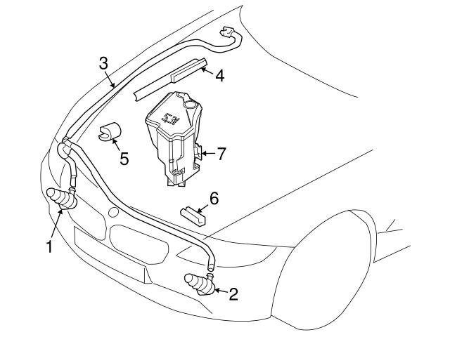 Genuine BMW 61677206645 Headlight Washer Nozzle; Left - BMW