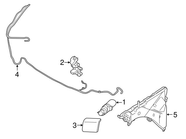 Genuine BMW 61677292655 Headlight Washer Hose - BMW