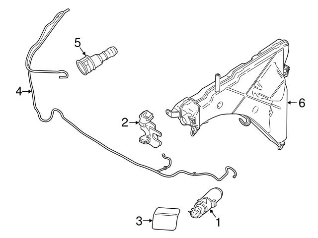 Genuine BMW 61677327511 Headlight Washer Nozzle; Left - BMW