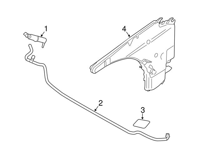 Genuine BMW 61677349432 Headlight Washer Hose - BMW