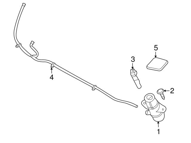 Genuine BMW 61677837309 Headlight Washer Nozzle; Left - BMW