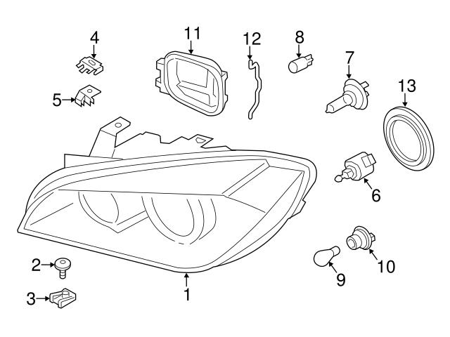 Genuine BMW 63112993431 Headlight Bulb Cap; Left - BMW