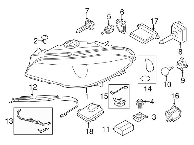 Genuine BMW 63117271897 Headlight Bracket; Left - BMW