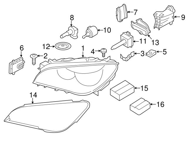 Genuine BMW 63117345589 Headlight Bracket; Left - BMW