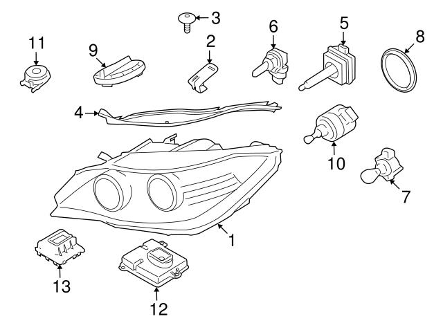 Genuine BMW 63117348936 Headlight Bracket; Left, Right - BMW