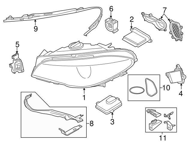 Genuine BMW 63117352475 Turn Signal Light Assembly; Left - BMW