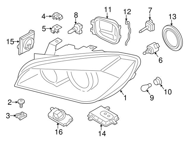 Genuine BMW 63117374597 Headlight Bulb Set; Left Lower - BMW
