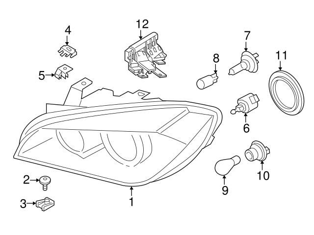 Genuine BMW 63117428744 Headlight Bracket; Right - BMW