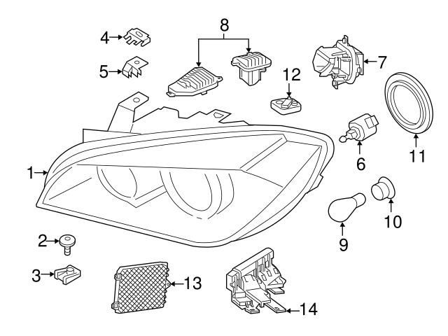 Genuine BMW 63117428791 Headlight Bulb, Standard; Left - BMW