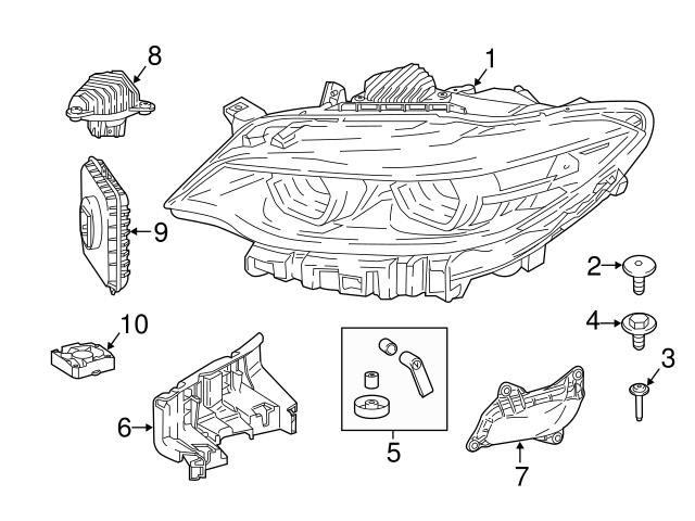 Genuine BMW 63117469781 Headlight Assembly; Left - BMW