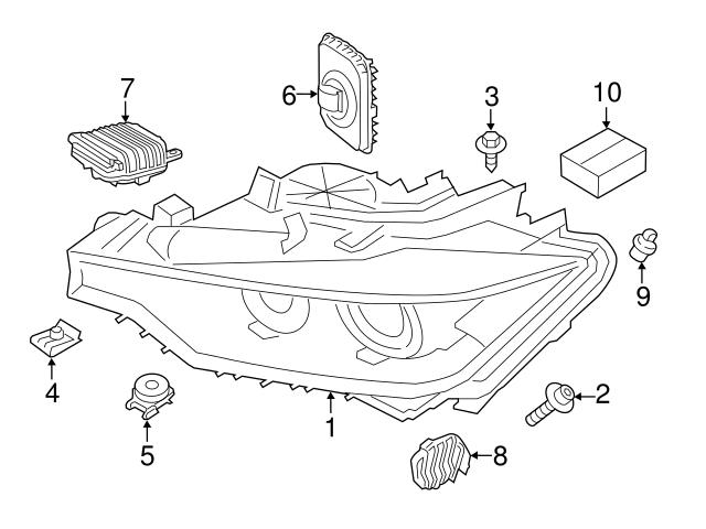 Genuine BMW 63117493235 Lighting Control Module; Left - BMW | 63117470425
