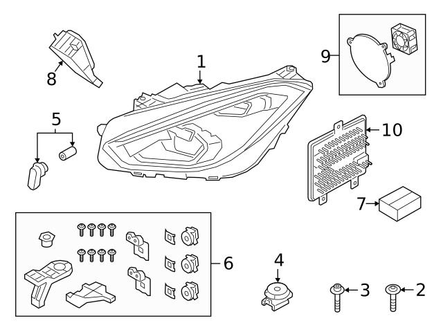 Genuine BMW 63117933358 Lighting Control Module; Left, Right - BMW ...
